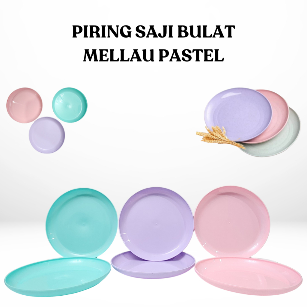 All-round PLATE 12pcs Beautiful Dinner PLATE PASTEL Color Soft FOOD ...