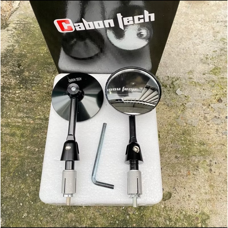 Universal ROUND CONVEX BAR END TRACK MIRROR NMAX PCX AEROX SCOOPY BEAT ...