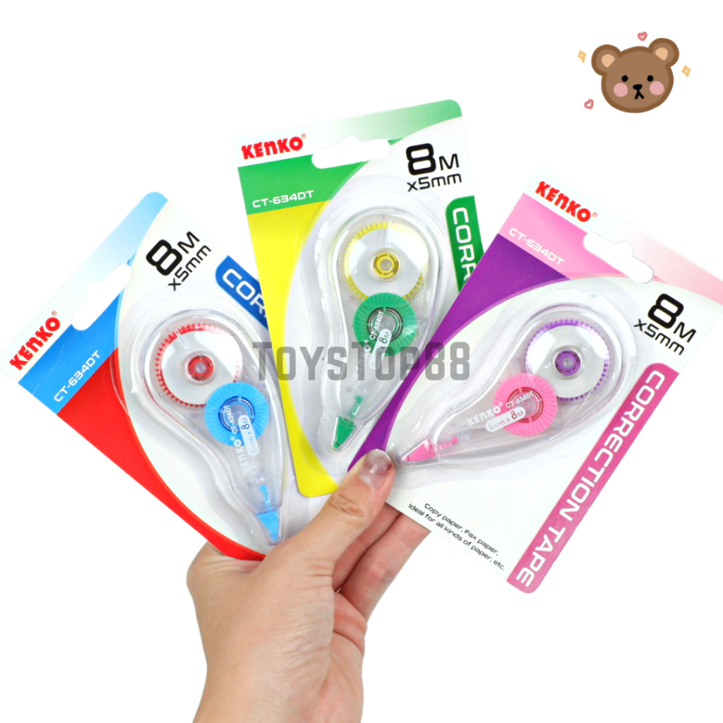 Kenko CT-634DT Correction Tape - Typex Retail Paper Roll - 8 Meter ...