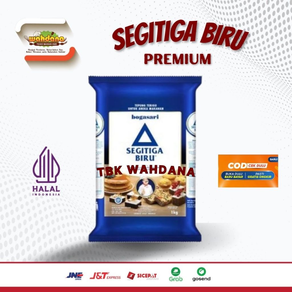 Bogasari Premium Blue Triangle Wheat Flour 1Kg | Shopee Philippines