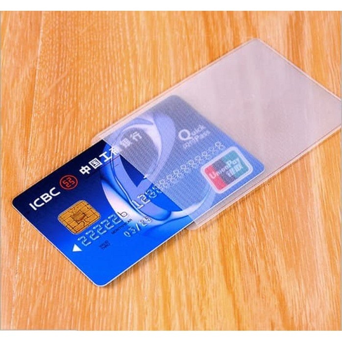 Plastic Protective Cover Ktp E toll Id Card Plastic Atm | Shopee ...