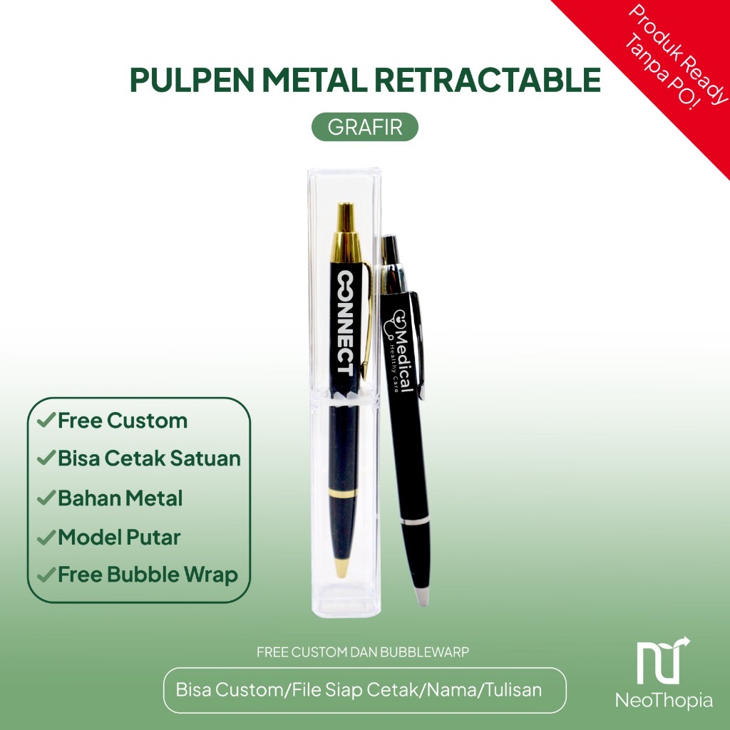 Custom Retractable Metal Pen (Unofficial) Laser Engraved/Swivel Pen ...