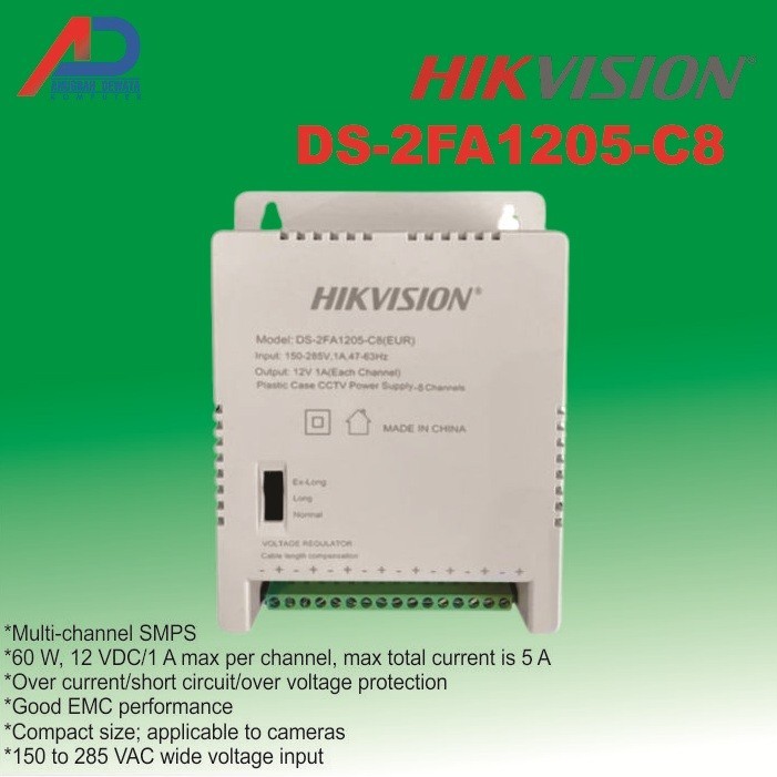 Hikvision POWER SUPPLY DS-2FA1205-D8 12V 8ch | Shopee Philippines