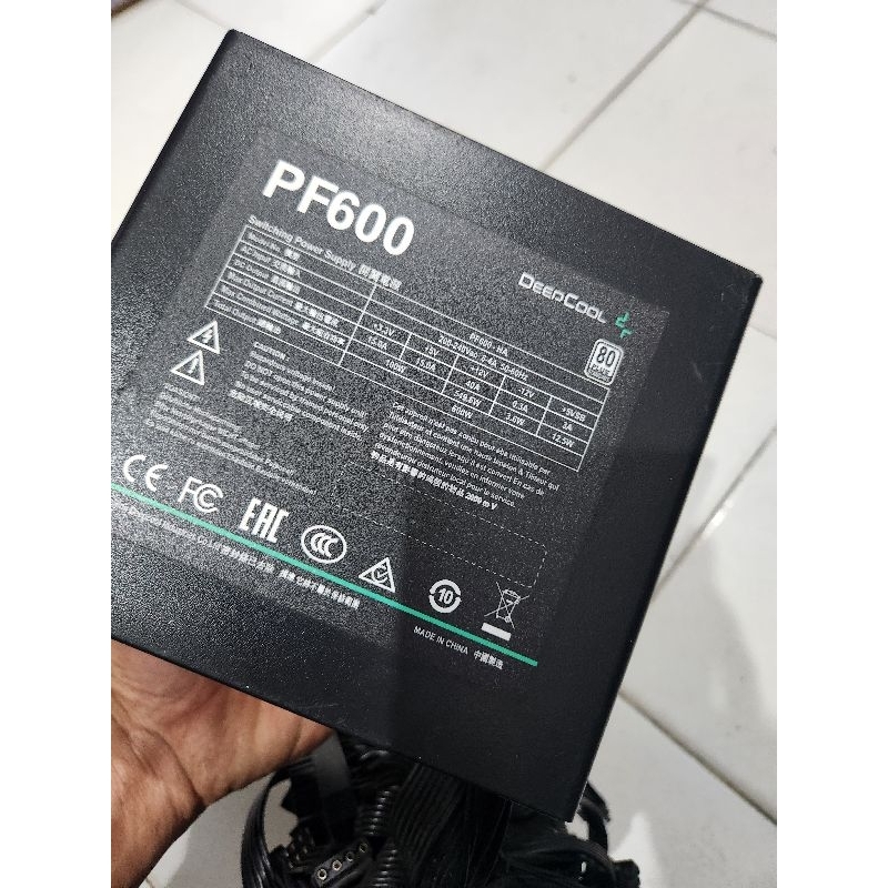 Psu DEEPCOOL 600W 80PLUS WITH 4x6+2 PIN PCI-E. Power SUPPLY DEEPCOOL PF ...