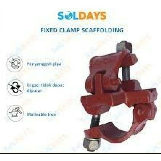 Folding PIPE CLAMPS DEAD / CLAM SWIVEL SCAFFOLD THICK IRON MATERIAL ...