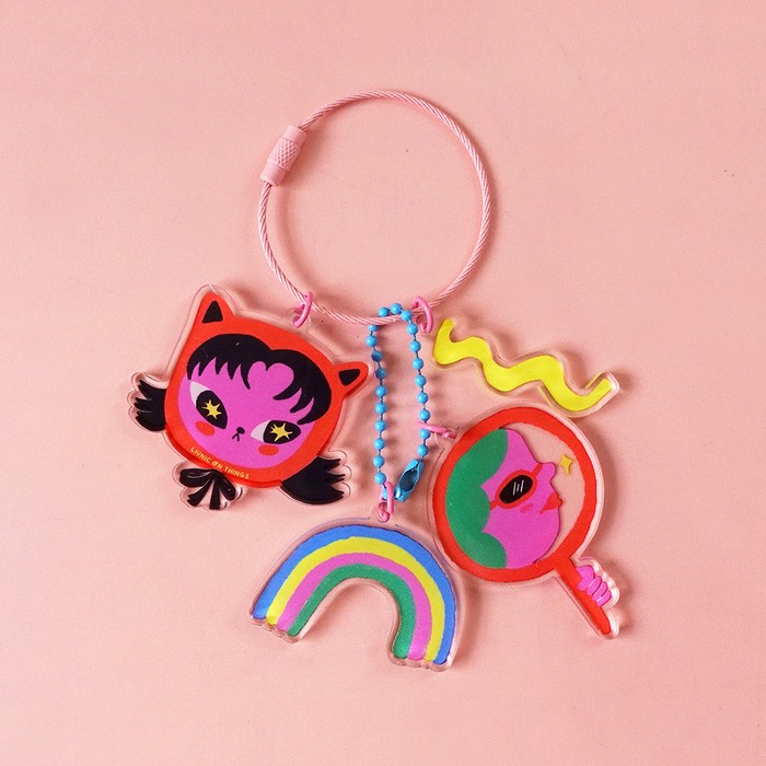 Screen and Green Keychain - Liunic on Things Keychain Accessories Cute ...
