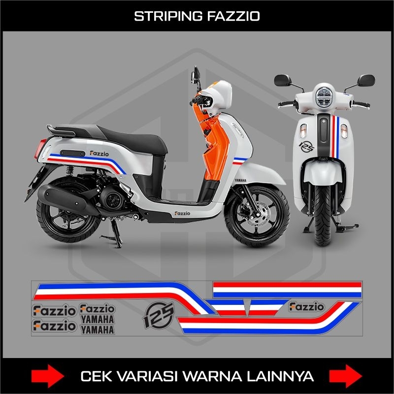 Fazzio 125 Motorcycle List Sticker/Yamaha Fazzio Hybrid Striping/Yamaha ...