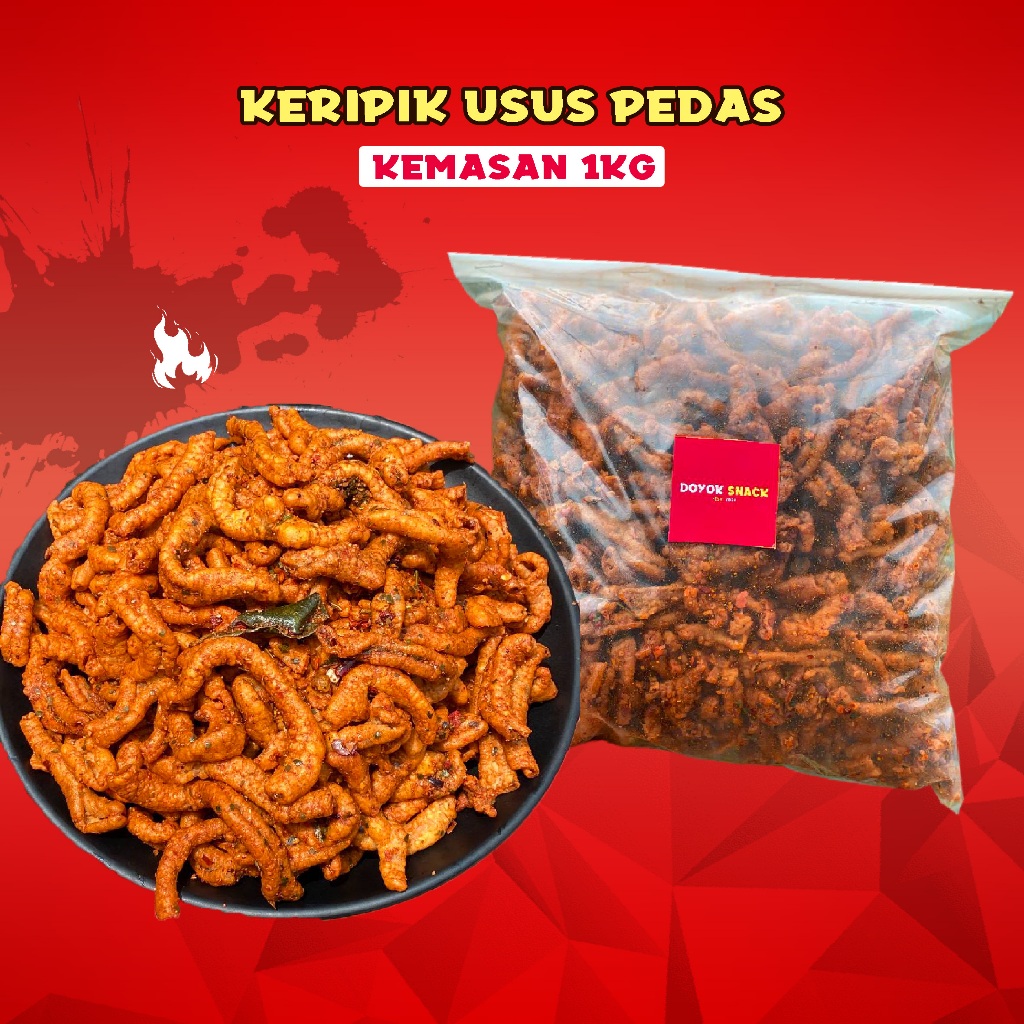 1kg Spicy Chicken Intestine Chips Extra Orange Leaves Original Salty ...