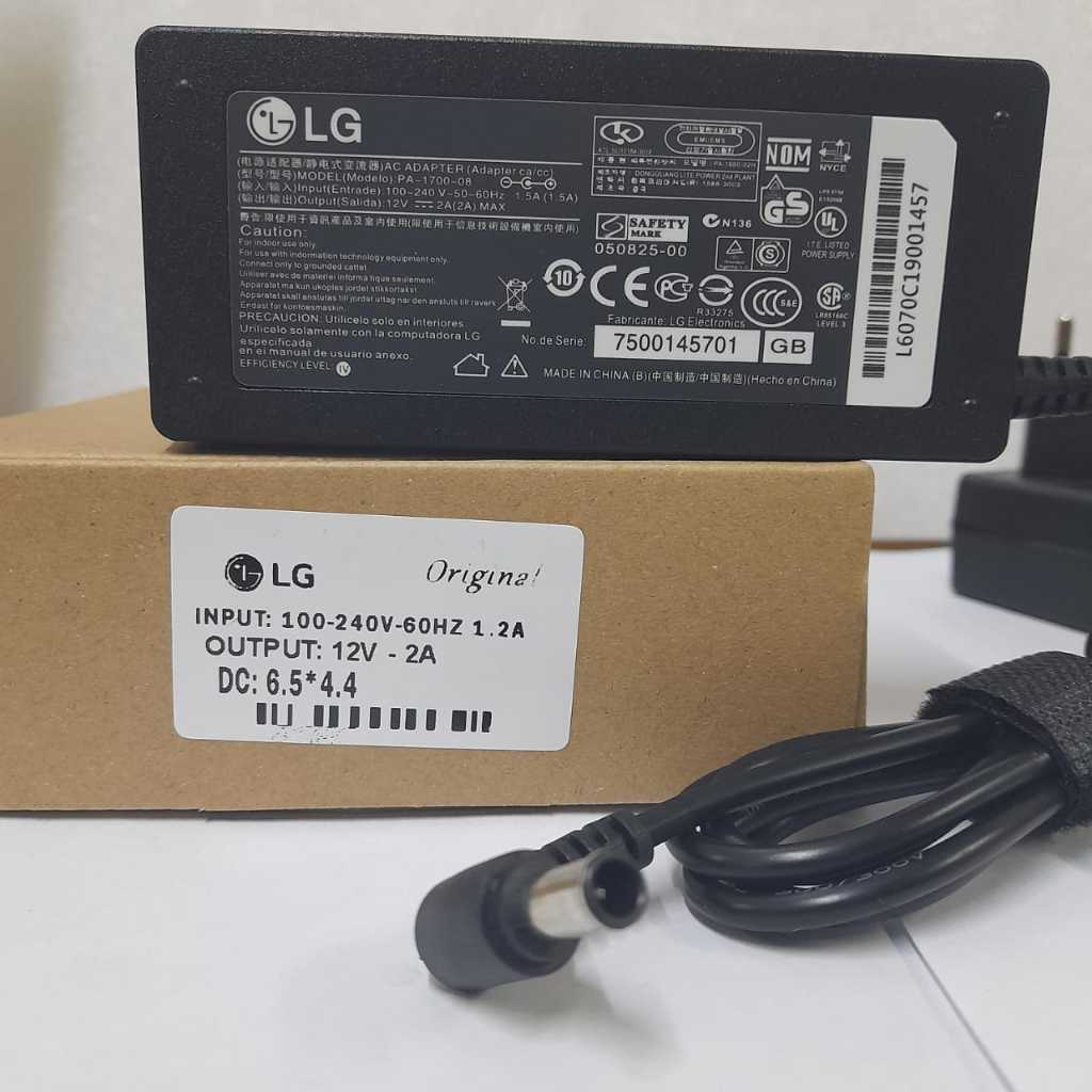 Lg 12V-2A TV LED LCD Monitor Charger Adapter Case needle | Shopee ...