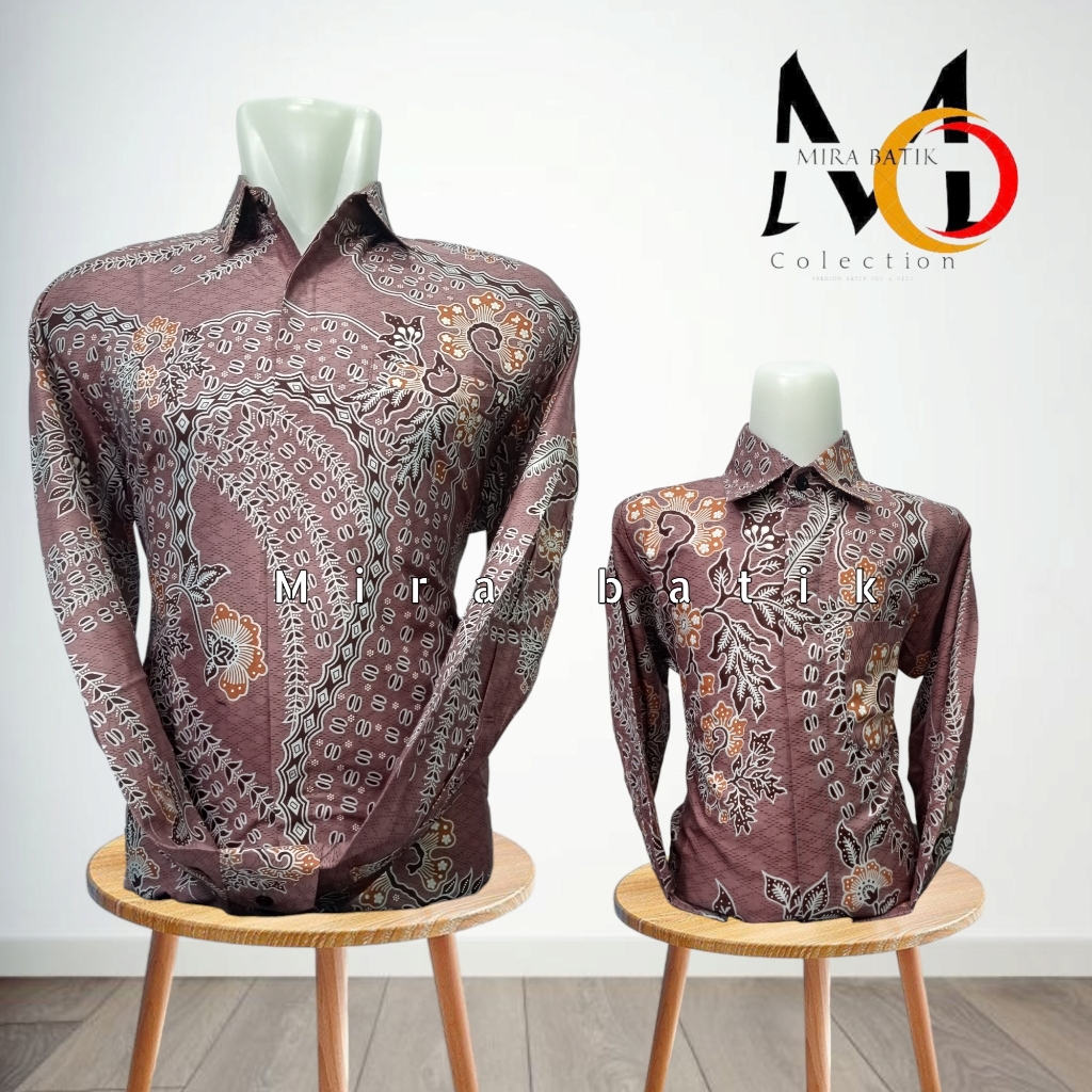 KATUN Batik couple Father Son Color ping buble gum premium Cotton mira ...