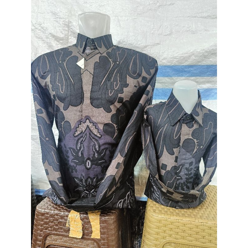 Father And Son COUPLE BATIK/PREMIUM BATIK/TIMIKA Sogan BATIK | Shopee ...