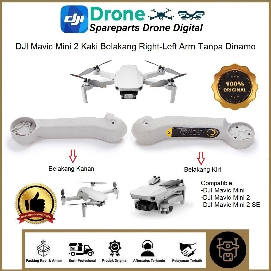 Dji Mavic Mini 2 Legs Rear Right-Left Arm Without Dynamo Motor Original ...