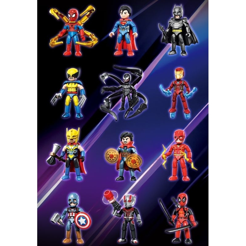 Ironman Spiderman Deadpool Wolverine Thor Strange Batman The Flash ...