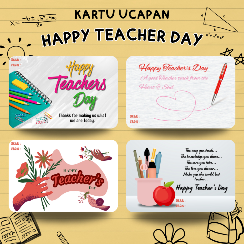 (1 PACK contains 20 pcs) Teacher's Day Greeting Card - Gift Card ...