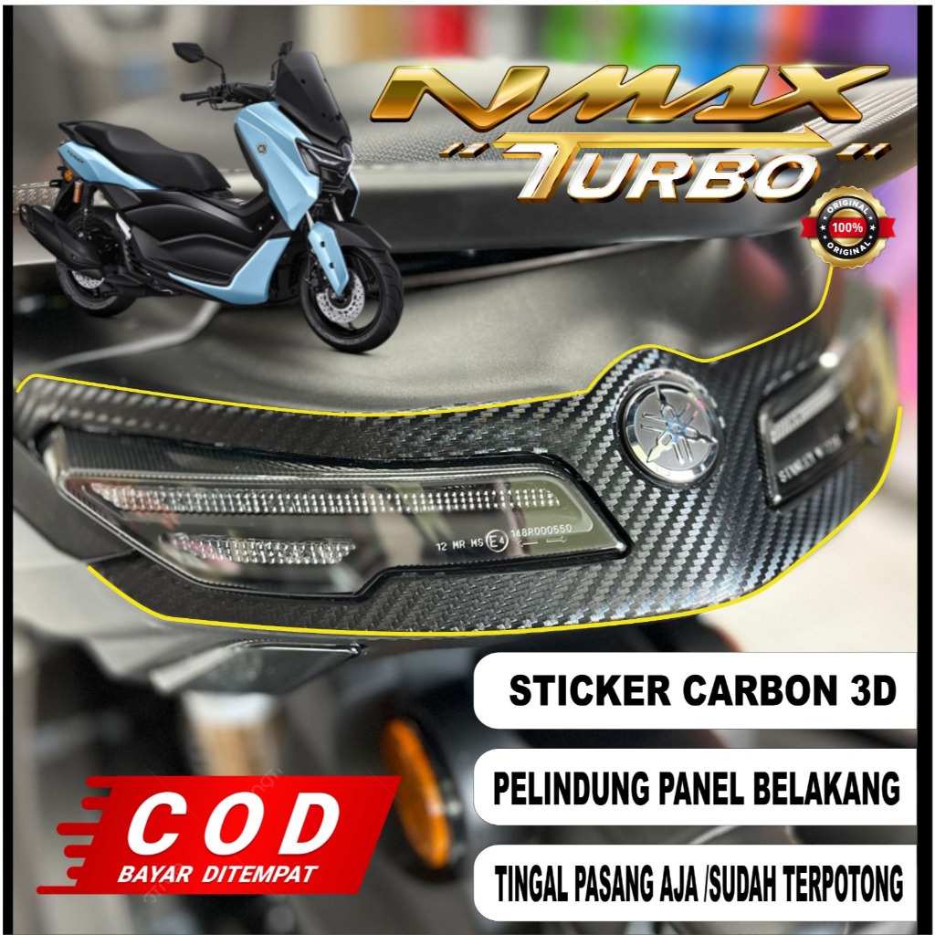 Striping STICKER CARBON 3D DOFF Rear Light PANEL Protector NMAX TURBO ...