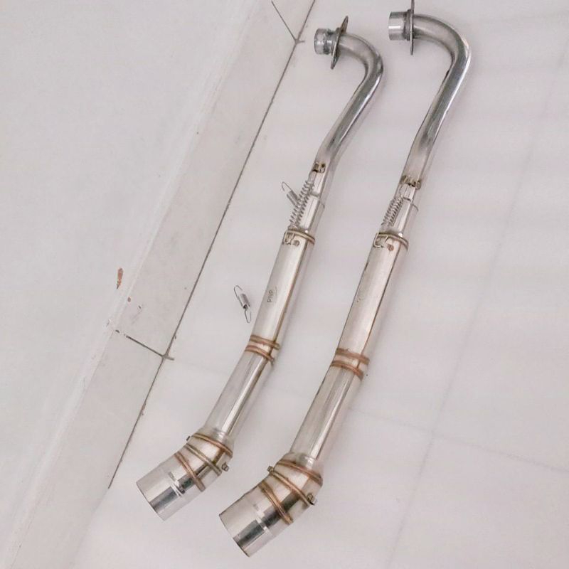 Big elbow stainless pipe 51mm open wave 125 xrm 125 Rs125 Fury 125 wave ...