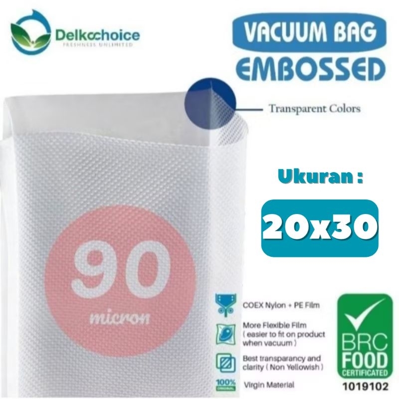 Premium Vacuum EMBOSS Plastic 20x30 90mic Delkochoice | Shopee Philippines