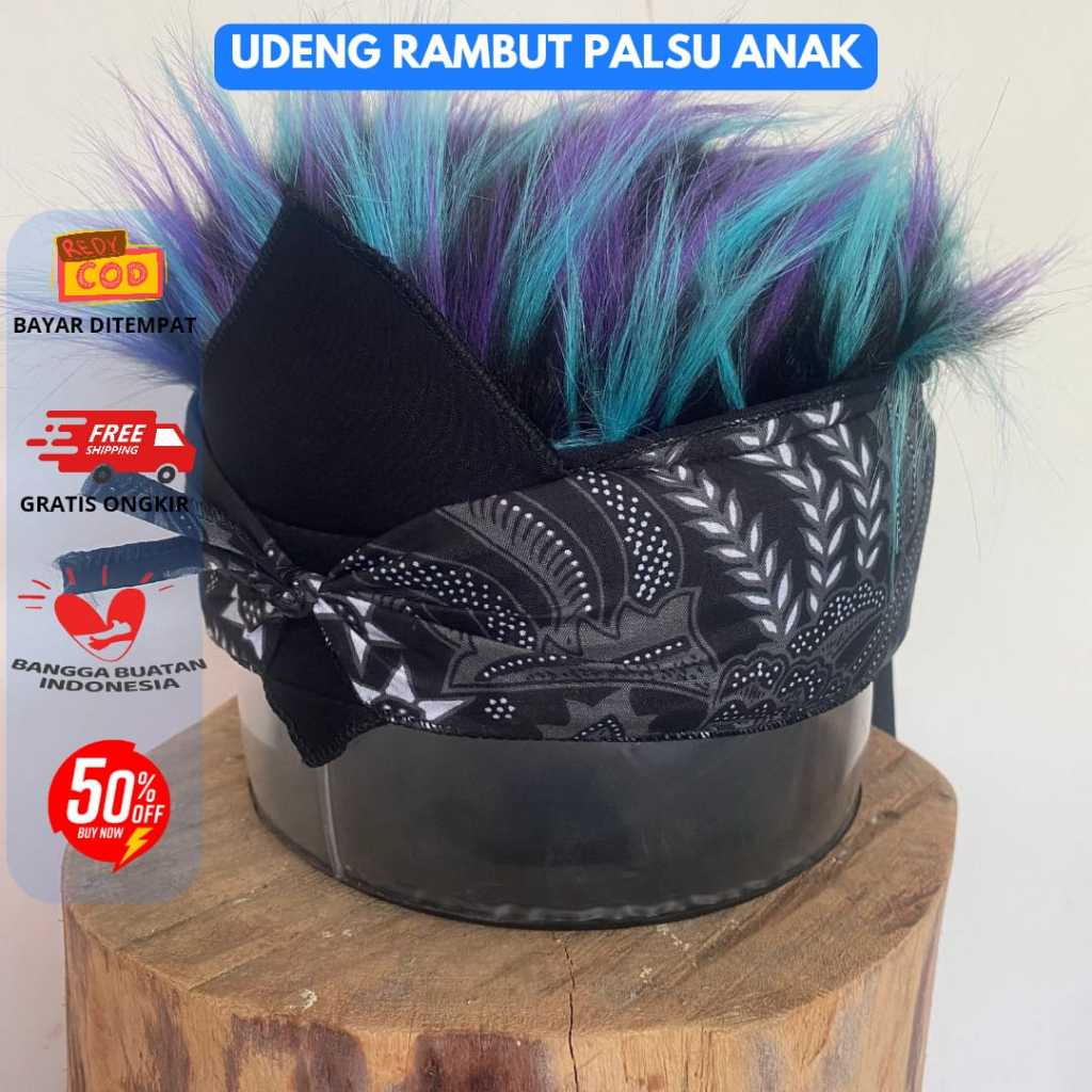 Fake Hair Udeng / Children's Wig Blangkon / Hair Bendo / Sundanese ...