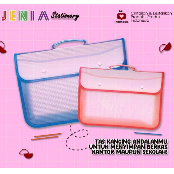 Plain 2-button Bag Jenia Size F4 Folio | Shopee Philippines