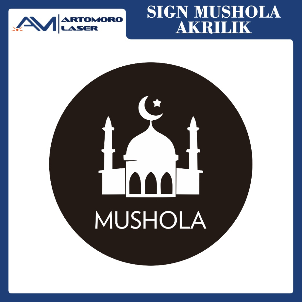 Acrylic MUSHOLA SIGN STICK / ACRYLIC SIGN MUSHOLA MUSQUE ISLAMIC ...