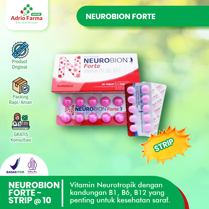 Vitamin NEUROBION FORTE - 10-caplet STRIP - Nerobion Pink Helps ...
