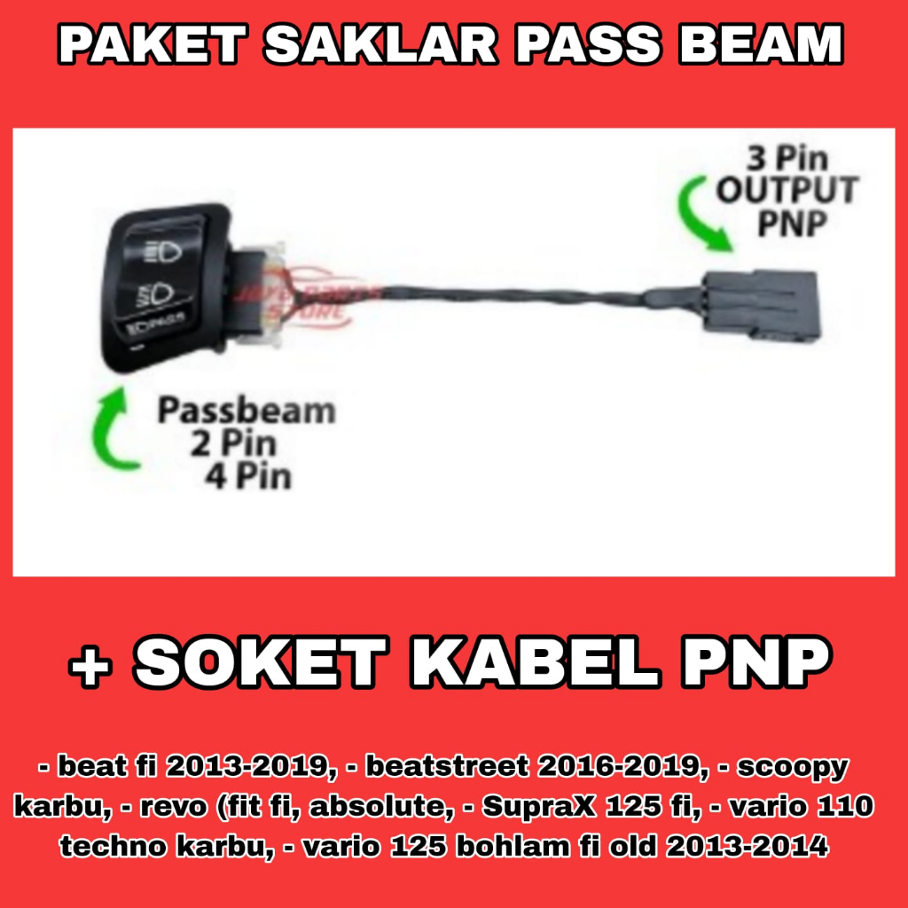 Special Pass Beam Switch for Honda BEAM 3 MODE/3 SOCKET/ 3 CABLES HONDA ...
