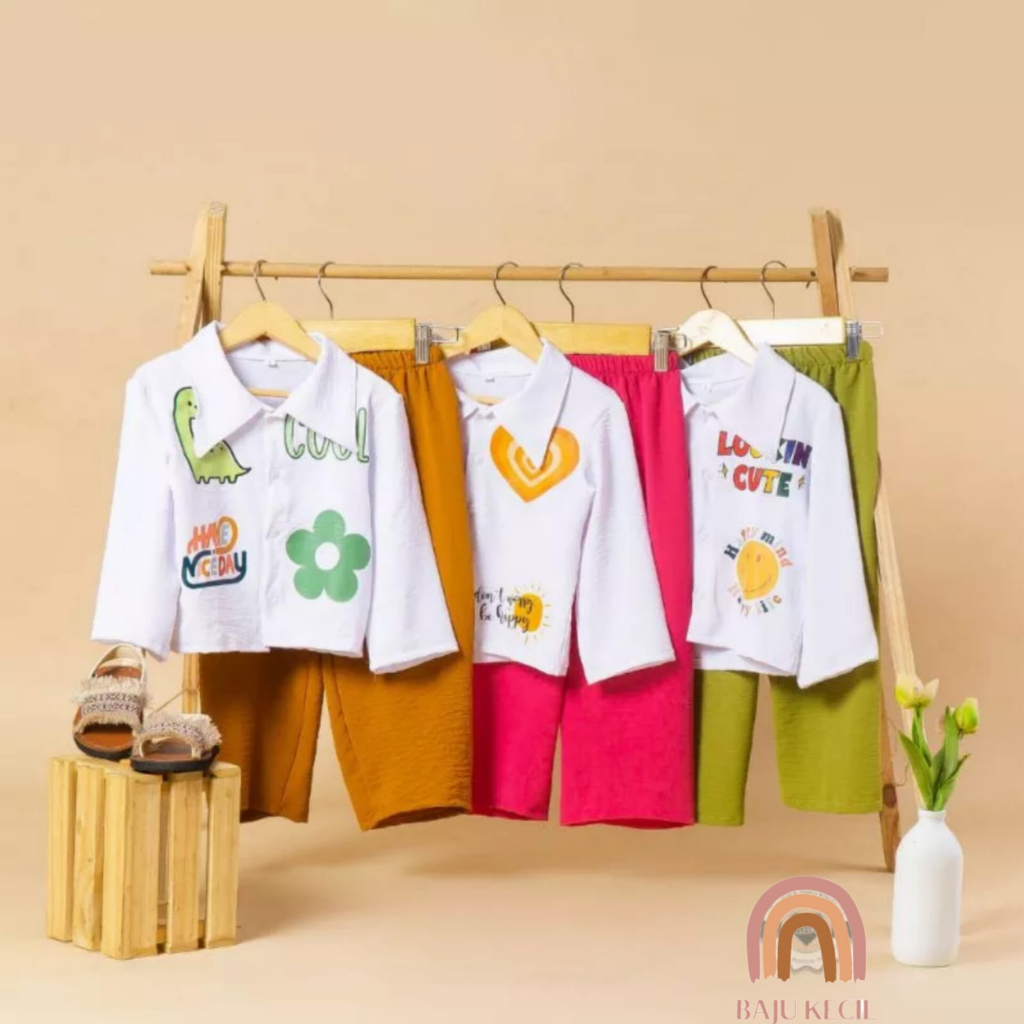 One Set Girls Crinkle Airflow One Set Suit 2 3 4 5 6 7 8 Years Crop Top ...