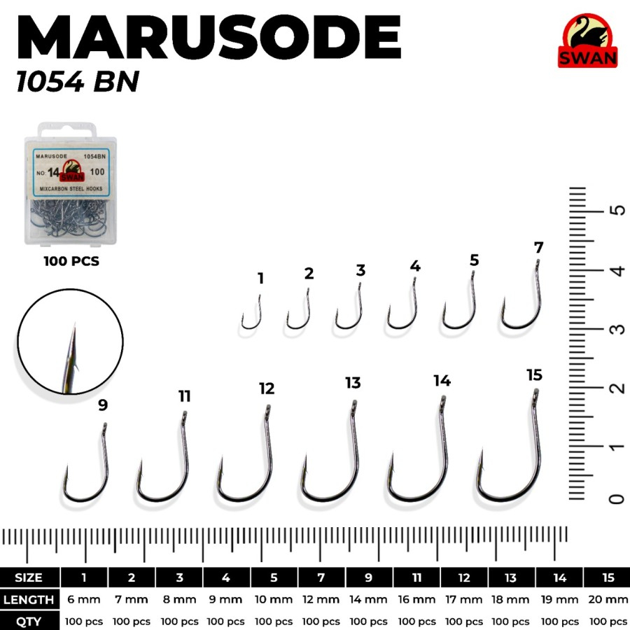 MATA SWAN HOOK 1054BN MARUSODE (MICA BOX) | Shopee Philippines