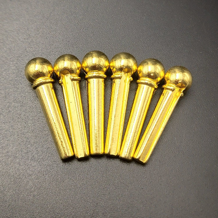 Zinc alloy guitar Bridge pin Acoustic gold skewer pin for yellow guitar ...