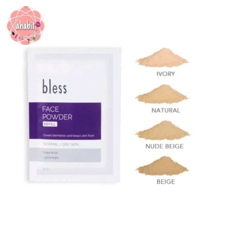 Bless Face Powder Refill IVORY-25gr Normal/Dry Skin Matte Finish ...