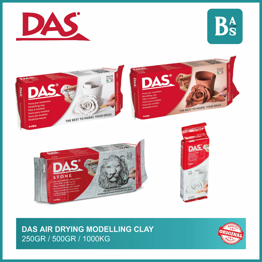 PERALATAN Das - Air Drying Modeling Clay 100% Original Available 3 ...