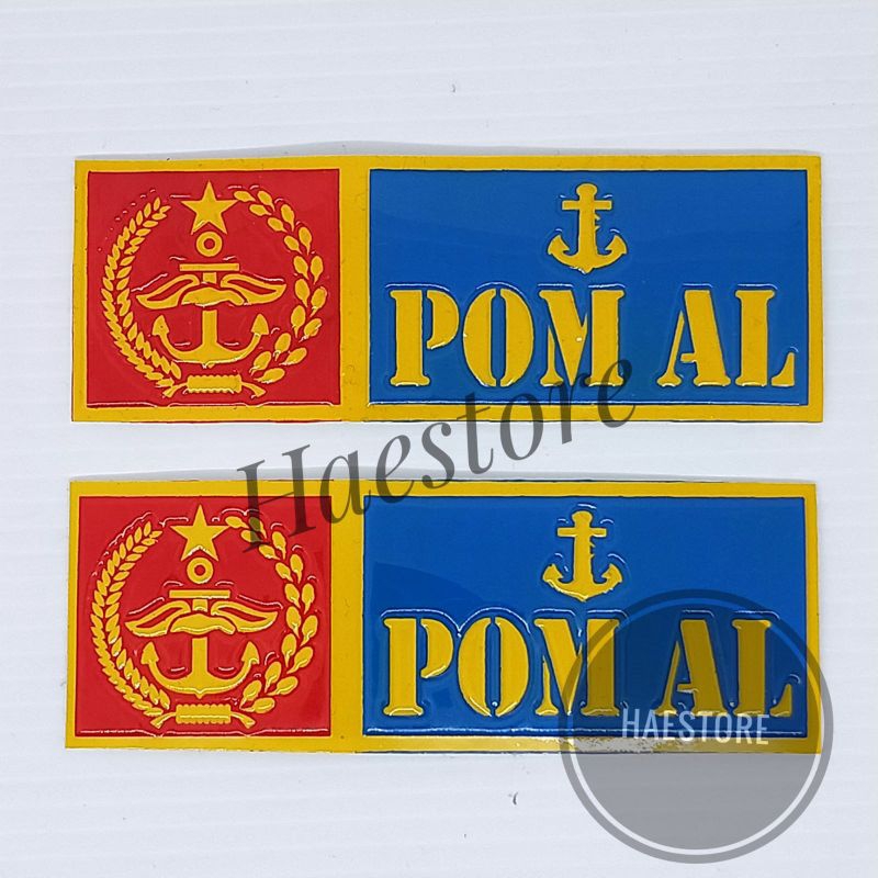 (2pcs) Vehicle Number Plate Sticker Embossed POM AL logo Embossed ...