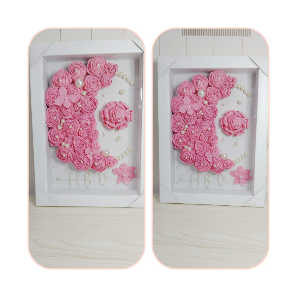 MAWAR Rose Flower Frame Gift Flowers In Frame anniversary Gift ...