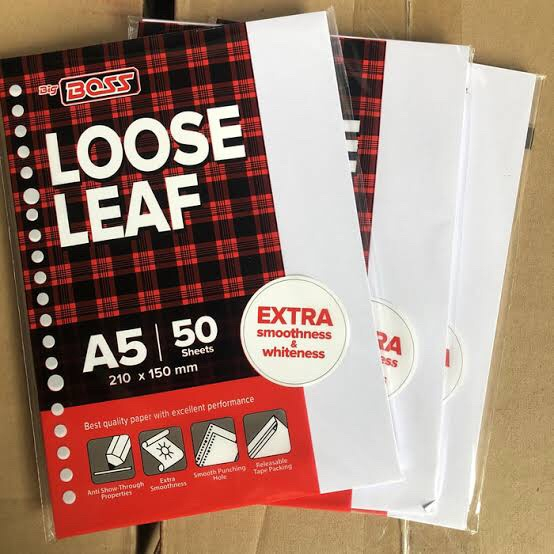 Loose Leaf A5 contains 50 sheets / binder book | Shopee Philippines