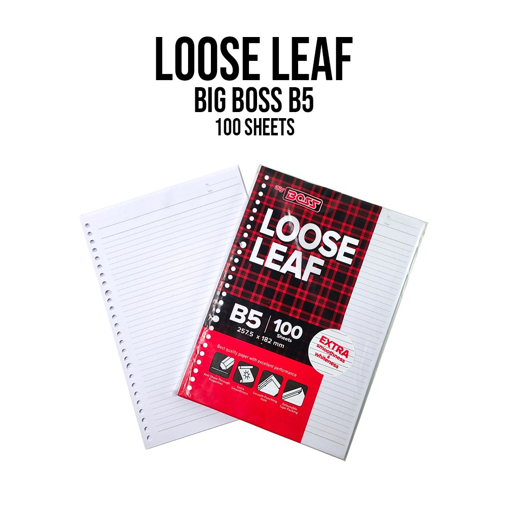 Loose Leaf B5 Contains 100 Sheets Of binder Books | Shopee Philippines
