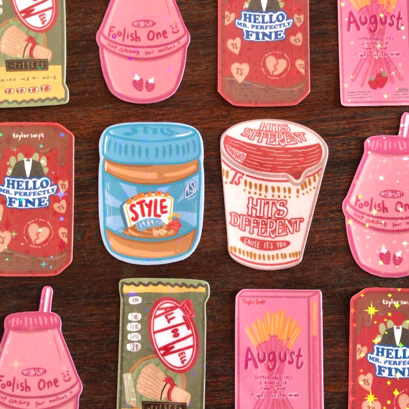 Taylor Swift Song Lyrics Food Snack Inspired Sticker/Die Cut Sticker ...