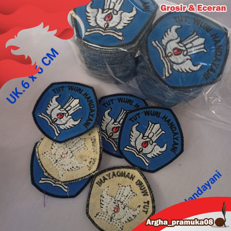 Embroidered Tut Wuri Handayani Logo Badge contains 12 pieces | Shopee ...