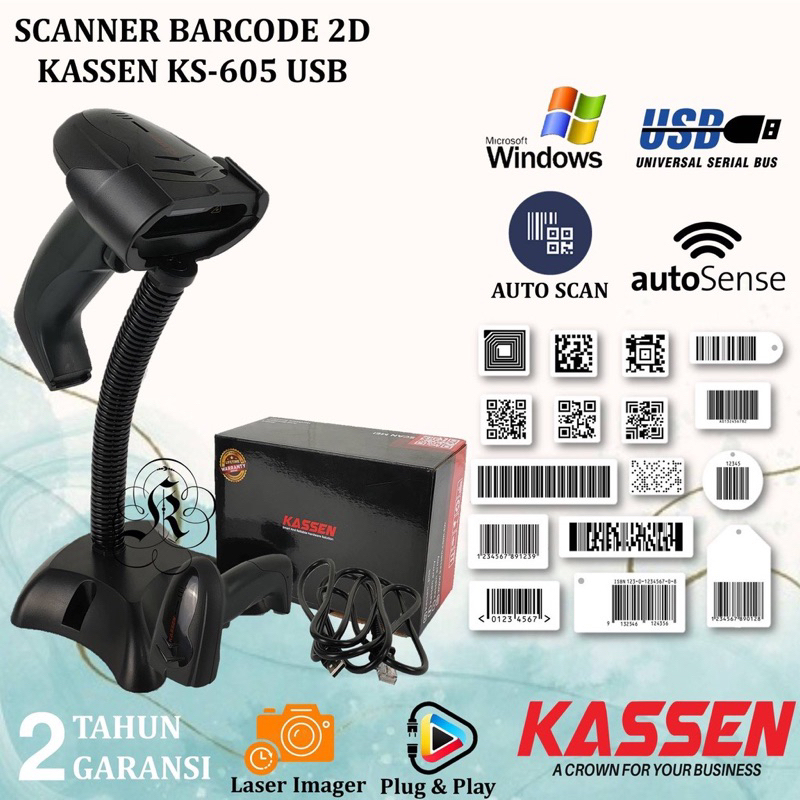 Kassen KS605 Barcode Scanner E-Invoice KS-605 QR code USB 1D 2D Scan ...