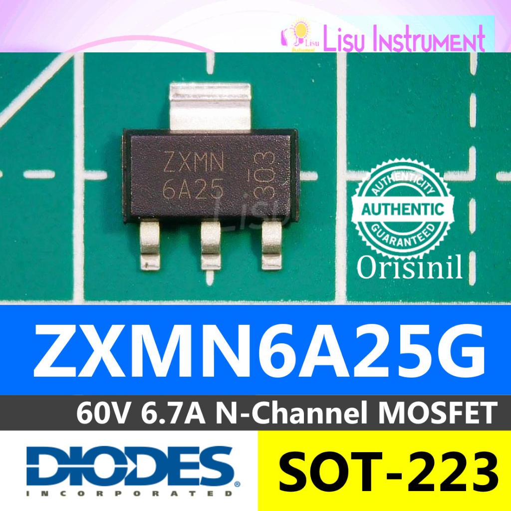 ZXMN6A25GTA ZXMN6A25 60V 6.7A N-Channel MOSFET SOT-223 Diode Original ...