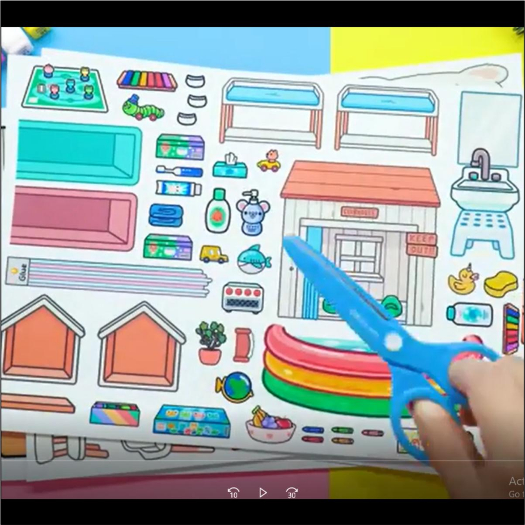 Toca Boca Educational Toys (Not Yet Arranged) paper Book paper Doll ...