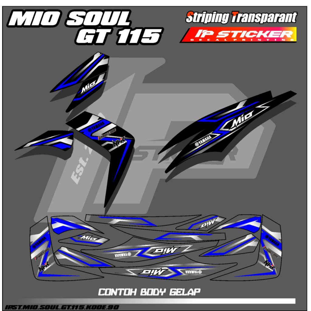 MIO SOUL GT 115 YAMAHA MOTORCYCLE STRIPING STICKERS MIO SOUL GT 115 ...