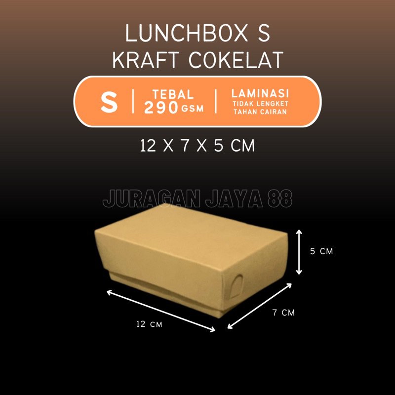 Paper Lunch Box Lunch Box Size 12x7x5cm (Lunchbox S / Small) Thick ...