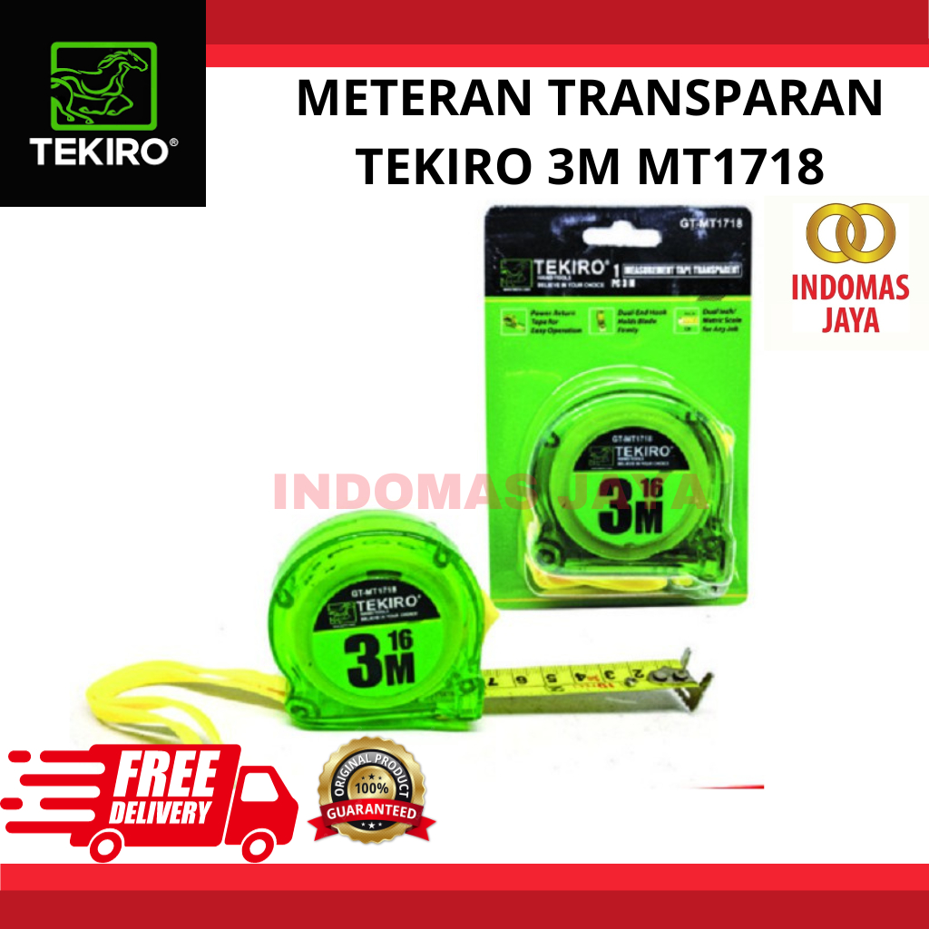 Tekiro 3m Transparent METER/METER/TOOLS - 3m Transparent TEKIRO METER ...