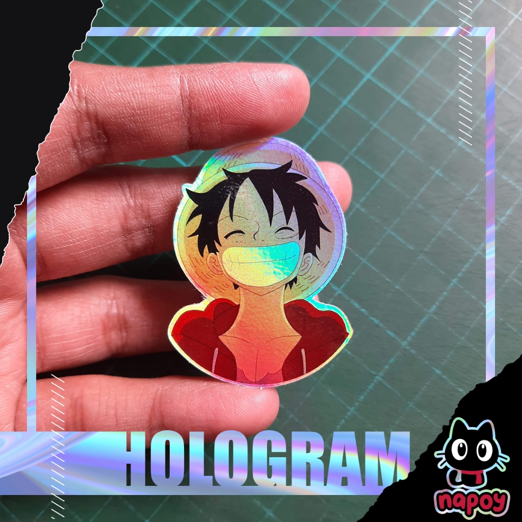 One Piece Luffy Smile Anime Hologram Sticker | Shopee Philippines