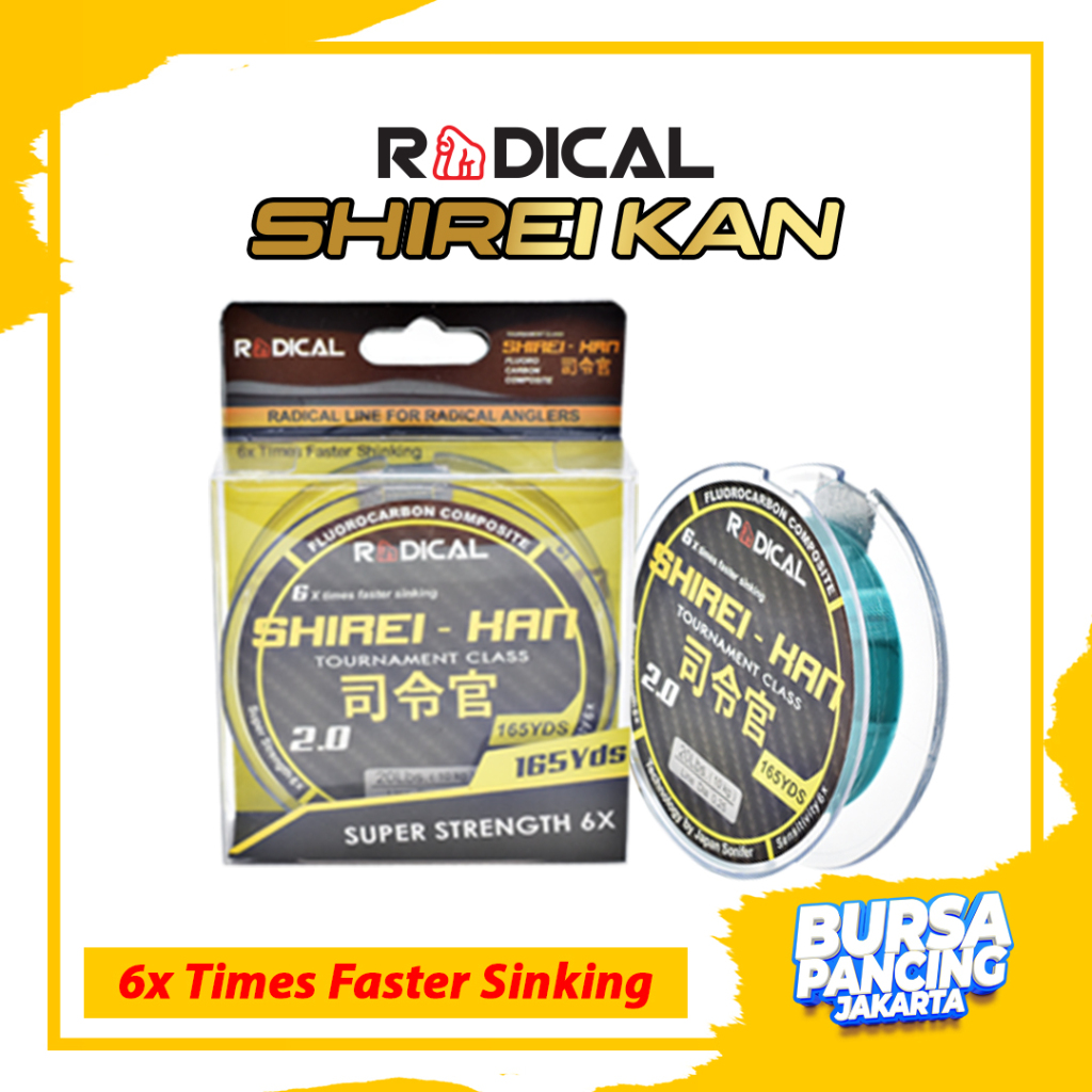 Radical SHIREI KAN 150M Nylon Monofilament Fishing Line for Galatama ...