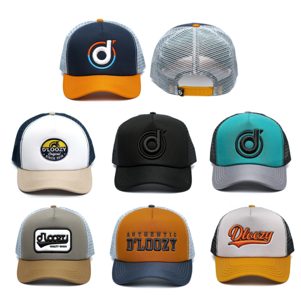 HITAM Men's Hat DLOOZY Trucker Hat Black Mesh Distro Skaters Proshop ...