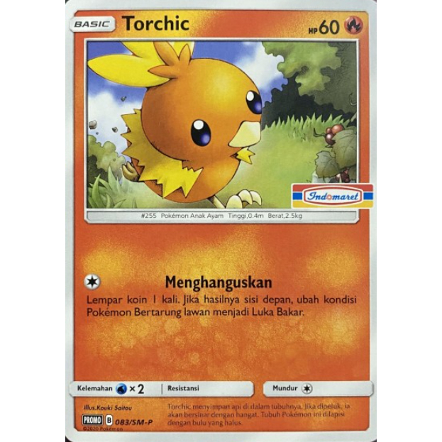 POKEMON TCG INDONESIA TORCHIC INDOMARET 083/SP | Shopee Philippines