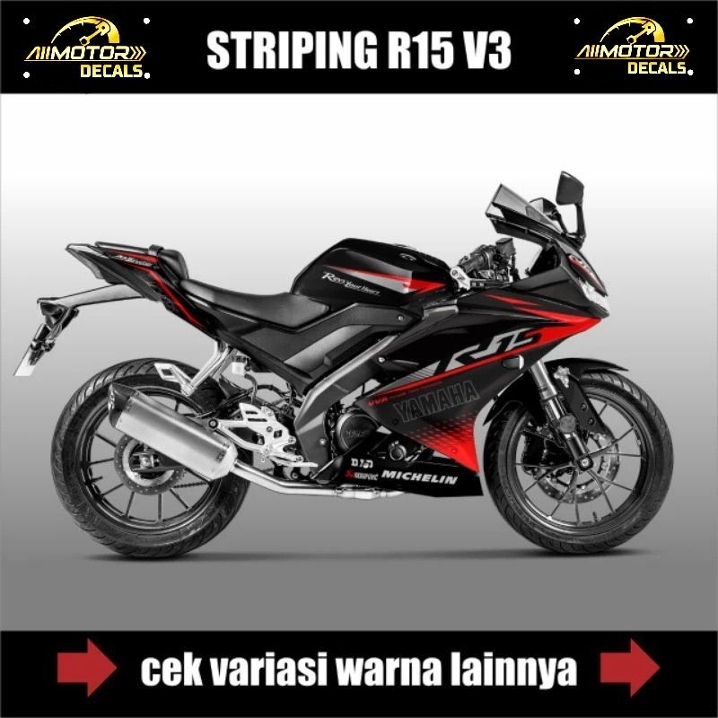 Decal Sticker Yamaha R15 V3 Graphic/Striping Motorcycle R15 V3 / List ...