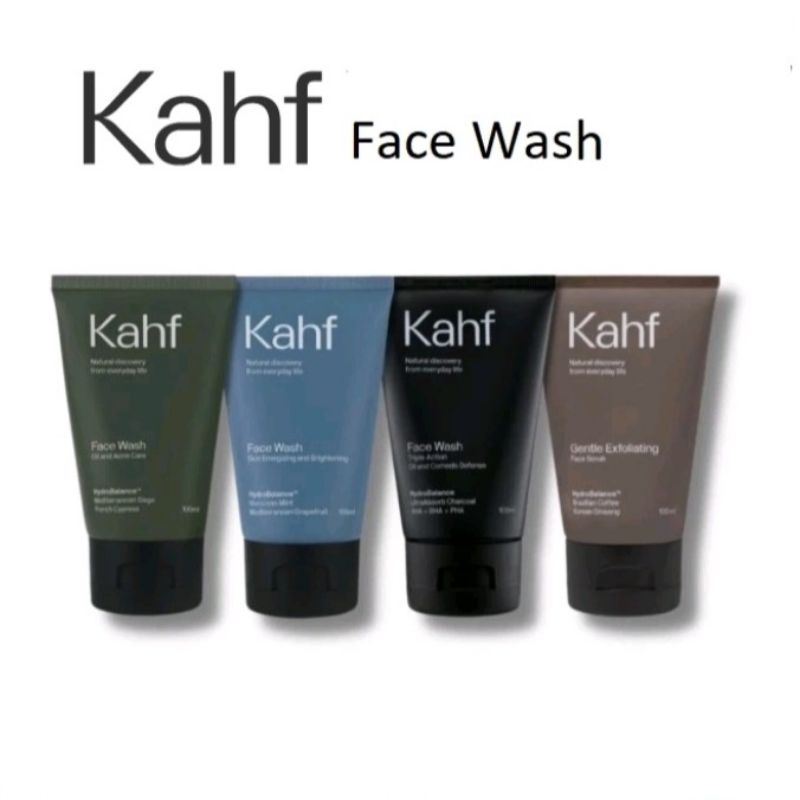 Kahf FACIAL WASH | Foam And SCRUB | Men's Facial Soap 100ml | Shopee ...
