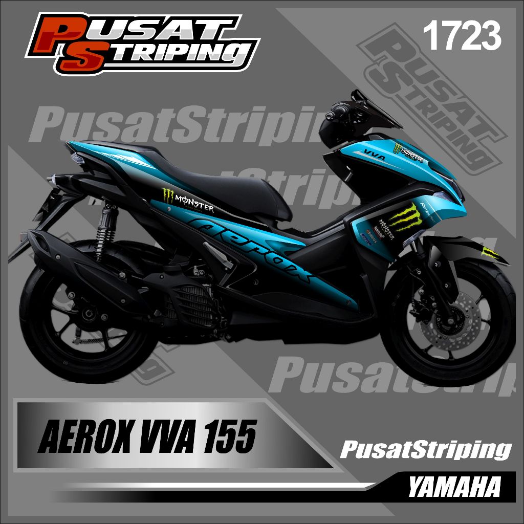 Viral Aerox VVA 155 Fullbody Motorcycle Decal - Cool Motorcycle Decal ...